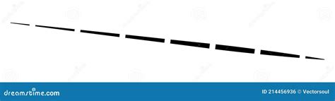 Horizontal Dashed Segmented Lines Design Shape Element Stock Vector Illustration Of Chop