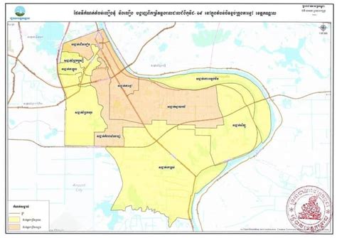 រដ្ឋបាលខេត្តកណ្តាល បានបង្ហាញផែនទីភូមិសាស្រ្ត «តំបន់លឿងទុំ និង «តំបន់លឿង នៃក្រុងតាខ្មៅ