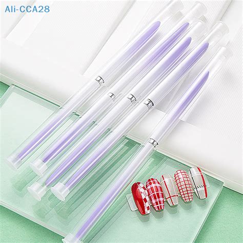 فرشاة أظافر ، شريطة فرنسية ، رسم ، قلم زهور ، طلاء جل بالأشعة فوق