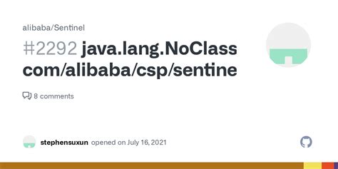 Java Lang NoClassDefFoundError Alibaba Csp Sentinel Spi