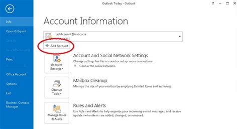 Mailbox Setup Outlook