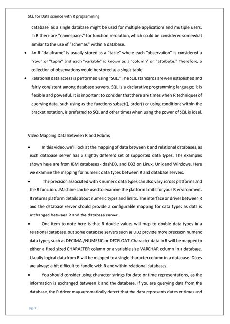 Solution Sql For Data Science With R Programming Professional Notes Step By Step For Data