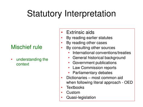 Ppt Statutory Interpretation Powerpoint Presentation Free Download
