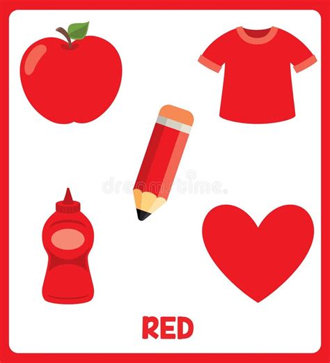 Color Flashcard With Various Elements Stock Illustration Illustration Of Doodle Cartoon