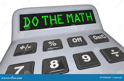 Do The Math Solve Problem Calculator Words Stock Illustration