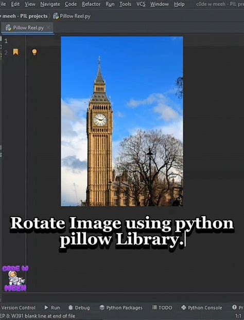 Python Pillow Pil Short How To Rotate An Image In Python Short Pythoncoding Youtube