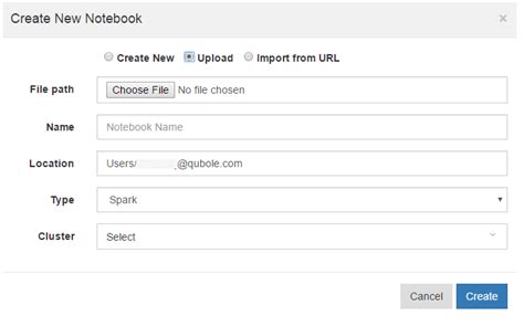 Managing Notebooks — Qubole Data Service Documentation