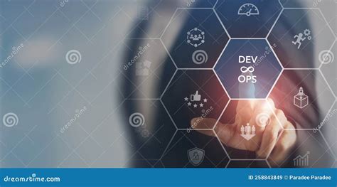 Devops Model Solution For Increasing Organization S Ability To Deliver Applications Stock Image