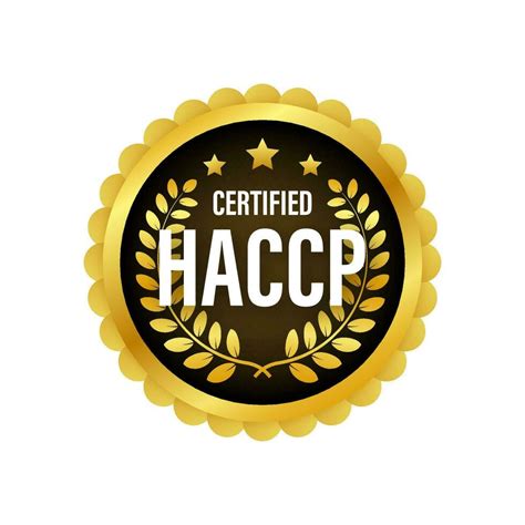 Haccp Certificado Icono En Blanco Antecedentes Vector Valores