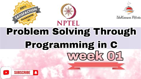 Problem Solving Through Programming In C Week 1 Assignment Answers Nptel 2024 L Nptel Nptel
