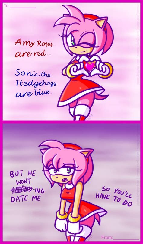 Amy Rose Valentines Day Card Art By Jeremy Shaw Rsonicthehedgehog