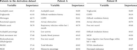 Top Ten Most Important Variables In The Deep Neural Network Model For