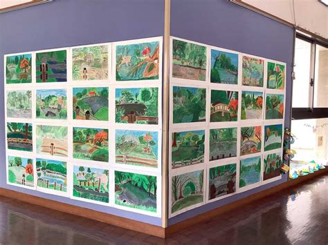 6年生の写生会作品再展示豊明ギャラリー②図工 6年生 日本女子大学附属豊明小学校