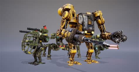 Sci Fi Robots Pack Vol 3 3d Robots Unity Asset Store
