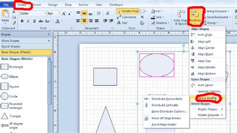 FREE Online Tutorial Shape Alignment And Spacing In Visio 2010 Part 2