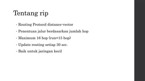 Routing Information Protocol Ppt