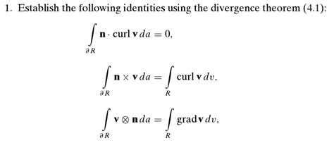 Solved 1 Establish The Following Identities Using The Chegg Com