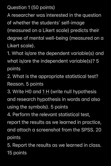 Solved Question 1 50 Points A Researcher Was Interested In