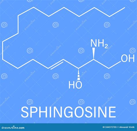 Sphingosine Molecule Skeletal Formula Stock Vector Illustration Of