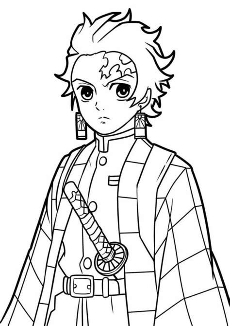 Disegni Di Tanjiro Da Colorare