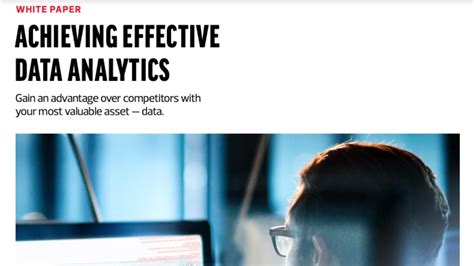 Achieving Effective Data Analytics Revtechnewsroom