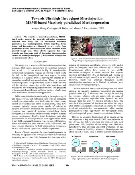 Pdf Towards Ultrahigh Throughput Microinjection Mems Based Massively