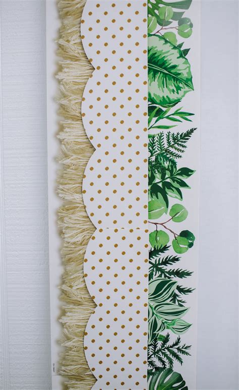 Boho Greenery Classroom Bulletin Board Border Foundation Border