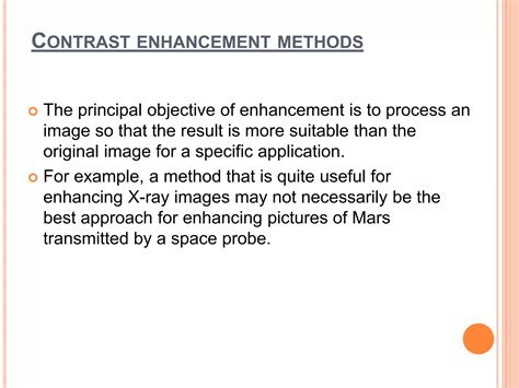 Introduction To Image Contrast And Enhancement Method PPTX