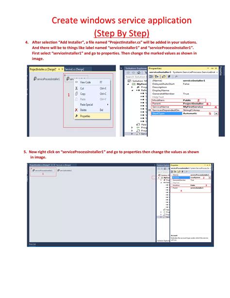 how to create c windows service application pdf