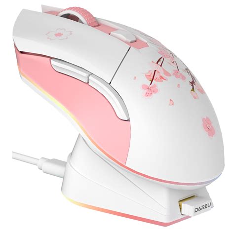 Dareu Sakura Pink Wireless Gaming Mouse