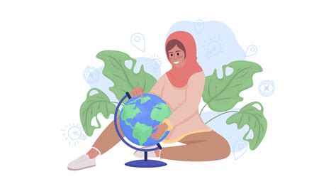 Animated Isolated Wanderlust Obsession With Travel Looped Flat 2d Character Hd Video Footage