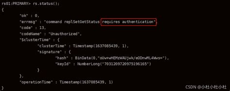 Mongodb副本集集群搭建用户认证（详细步骤）mongodb集群开启auth认证 Csdn博客