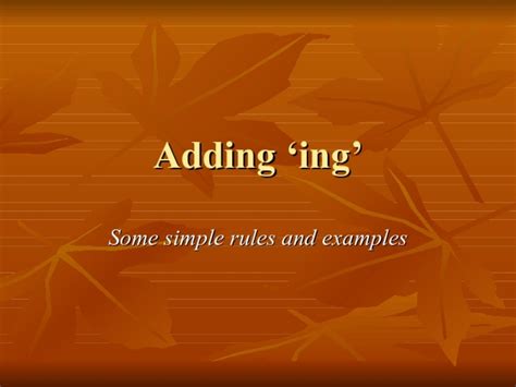 Adding Ing Ppt For 2nd Grade Lesson Planet