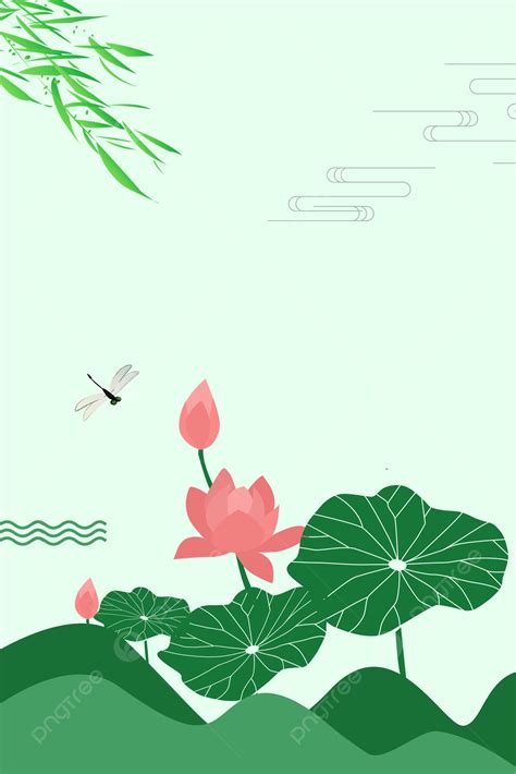간단한 여름 테마 포스터 여름 녹색 단순한 문학 연못 연꽃 蜻 모아레 지점 배경 간단한 여름 테마 포스터 여름 녹색 배경 일러스트 및 사진 무료 다운로드 Pngtree