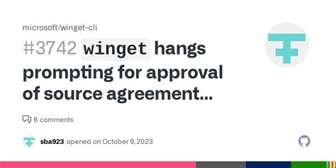 `winget` Hangs Prompting For Approval Of Source Agreement Terms In Powershell 740 Preview6