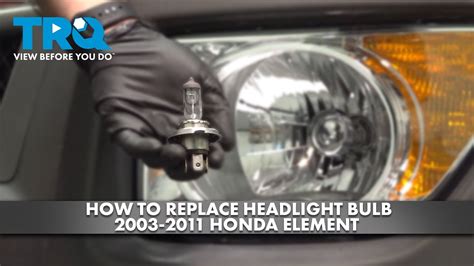How To Replace Headlight Bulb 2003 2011 Honda Element 1a Auto
