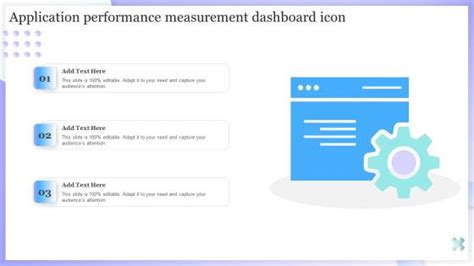 Application Performance Measurement Dashboard Icon Ppt Example