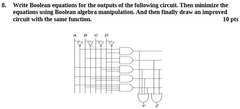 video solution write boolean equations for the outputs of the
