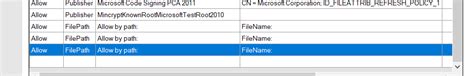 wdac wizard fails to show filepath rule details in the file rules table