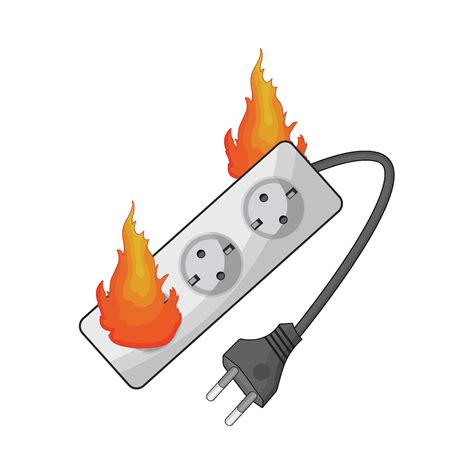 Illustration Of Electrical Socket Fire 45717291 Vector Art At Vecteezy