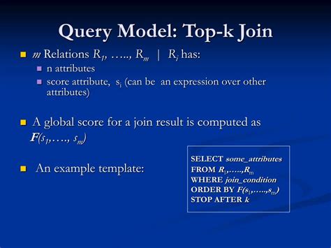 Ppt Top K Query Processing And Optimization Powerpoint Presentation