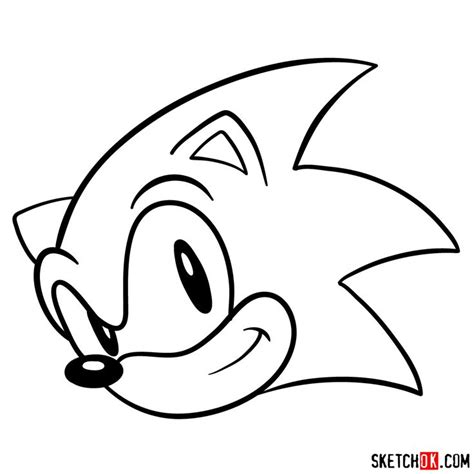 How To Draw Sonic The Hedgehogs Face Sketchok Easy Drawing Guides How To Draw Sonic
