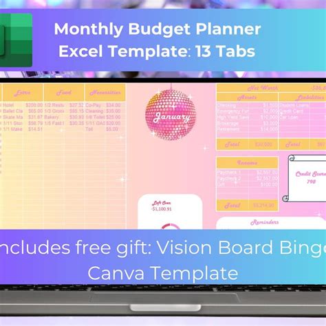 Aesthetic Excel Spreadsheet Etsy