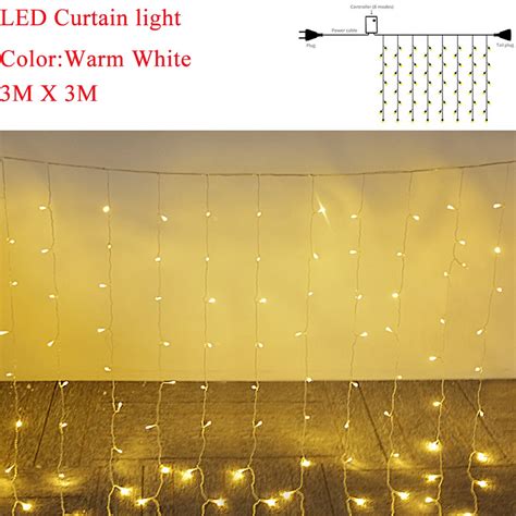 Waterproof Led String Lights 1x3m 2x3m 3x3m 2x2m O Vicedeal