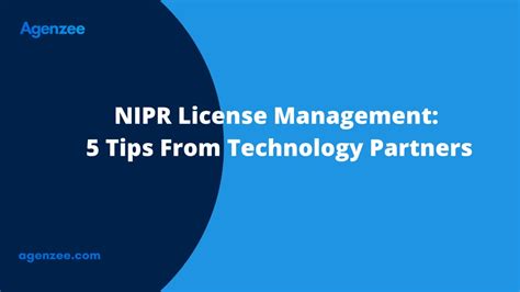 PPT NIPR License Management 5 Tips From Technology Partners PowerPoint Presentation ID 12696007