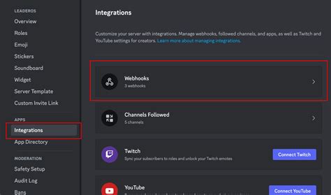 Discord Webhooks Leaderos Documentation