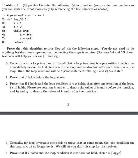 Solved Problem 4 25 Points Consider The Following Python Chegg