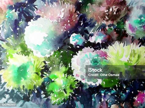 추상 밝은 색상 장식 배경 꽃 무늬 핸드메이드 여름 아스터 꽃의 아름다운 부드러운 낭만적 인 꽃다발 0명에 대한 스톡 벡터 아트