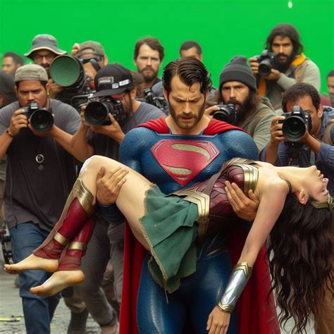 Superman Carries A Passed Out Wonder Woman On Set By Razyuv On Deviantart
