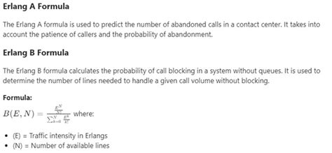 Erlang Formulas Nice
